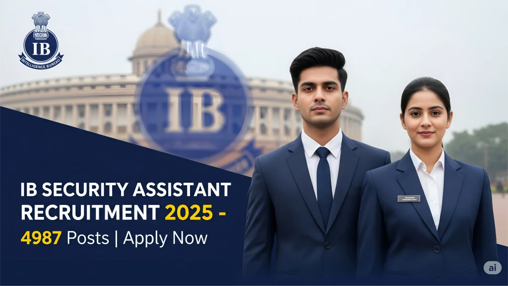 IB Security Assistant Recruitment 2025 – Apply Online for 4987 Posts