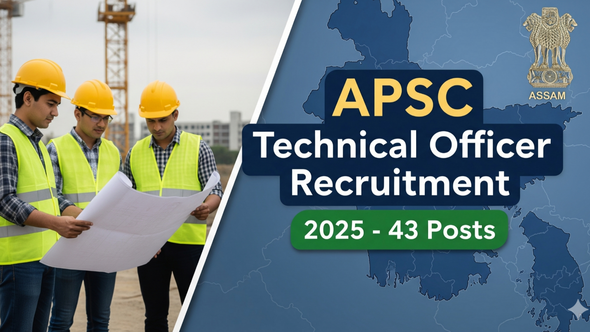 APSC Technical Officer Recruitment 2025 – 43 Posts, Online Apply